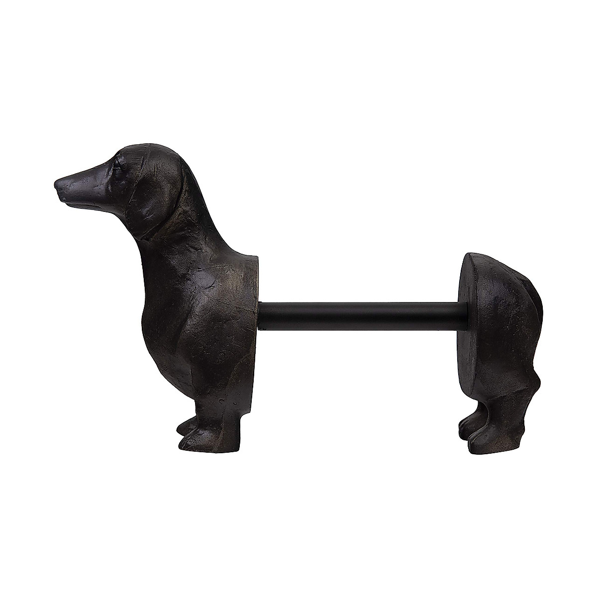 Creative Co-Op Dachshund Dog Paper Towel Holder Entertaining Tools, Bronze