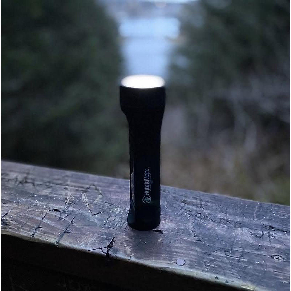 HYBRIDLIGHT Journey 300 Solar LED Waterproof Flashlight with USB Phone Charger, Black