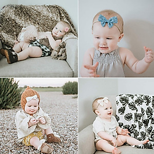 MiiYoung 10-Pack Baby Girl Headbands and Bows, Newborn Infant Toddler Hair Accessories