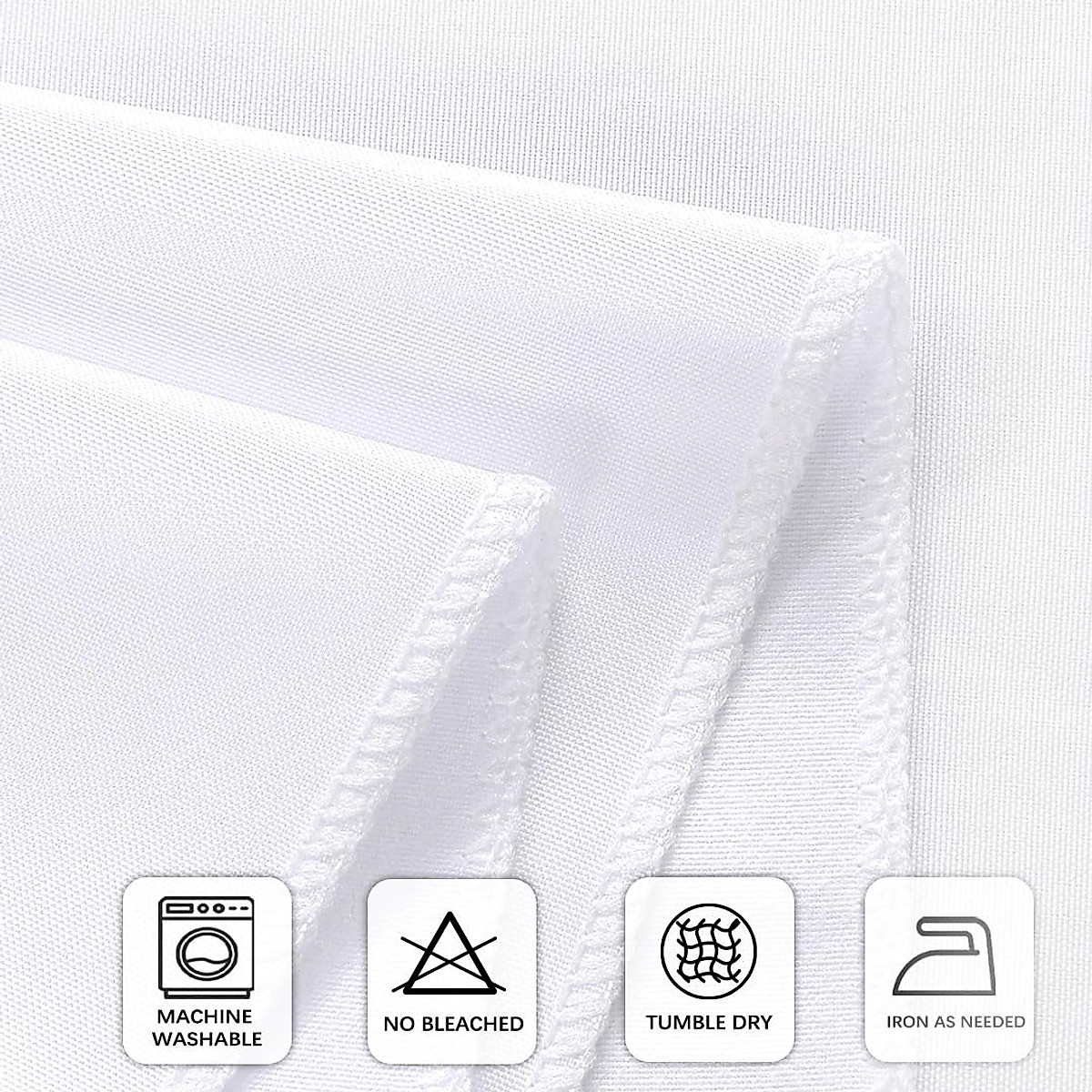 8 Packs Round Tablecloth 90 Inch White Table Cloth for Round Tables, Washable Polyester Fabric Tablecloths, Wrinkle Resistant Table Cloth Round Cover for Wedding Party Banquet Dining