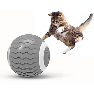 MYKIKI´s Catnip Smart Interactive Cat Toy, 2 Modes to Use, Automatic Rolling Ball for Indoor Cat Kitten, Quiet Operation, Easy to Use, Obstacle Avoidance, USB Rechargeable.