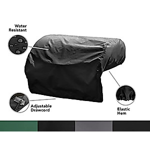 Covermates Built–in Grill Cover – Water Resistant, Cinching Drawcord, Grill and Heating-Black