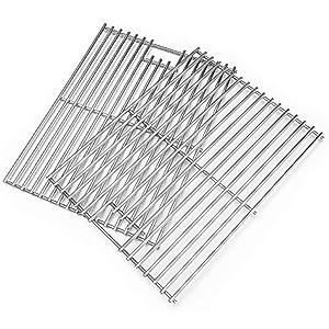 17" x 13 1/4" SOLID Stainless Steel Cooking Grates, Replacement Parts for Charbroil 463411512, 463411712, 463411911, C-45G4CB, 720-0719BL, 720-0773, Nexgrill 720-0783, 720-0773, Master Forge 1010037
