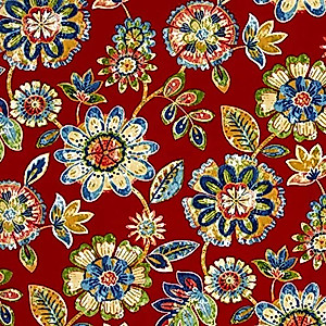 RSH DECOR: Tufted High Back Seat Cushion | 44” x 22” | All-Weather Spun Fabric | Water and Fade-Resistant | Outdoor Chair Cushion for Patio Furniture | Daelyn Cherry