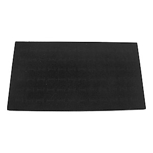 MH GLOBAL Foam 1/2 Inch Height Pad 72 Ring Inserts Tray Jewelry Display - BLACK VELVET