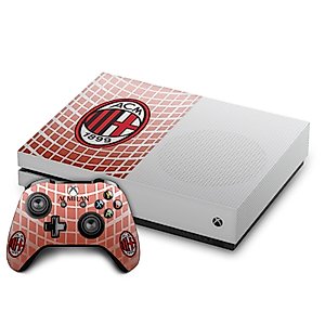 Head Case Designs Officially Licensed AC Milan Away 2020/21 Crest Kit Vinyl Sticker Gaming Skin Decal Cover Compatible With Xbox One S Console and Controller Bundle