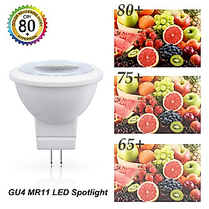 Lustaled 3W MR11 GU4.0 LED Light Bulbs 12V G4/GU4/GZ4 Bi-Pin Base LED Spotlight Lamp 35W Halogen Bulbs Equivalent Warm White 3000K for Landscape Accent Recessed Track Lighting (4-Pack)…