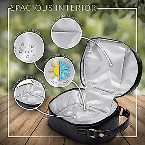 Monaco Diaper Bag + Snack Bag by Luli Bebe - Chic Vegan Leather (Ebony Black)