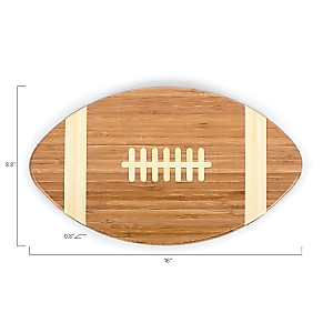 TOSCANA - a Picnic Time brand Touchdown Football Cheese Board, Novelty Charcuterie Board, Serving Platter, Cheese Boards Charcuterie Boards, Wood Cutting Board, (Bamboo)