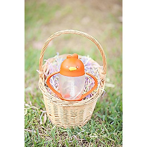 Lollaland Weighted Straw Sippy Cup for Baby: Lollacup - Transition Kids, Infant & Toddler Sippy Cup (6 months - 9 months) | Shark Tank Products | Lollacup (Orange)