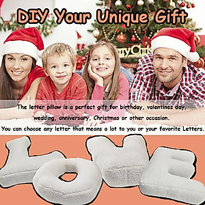 Letter Plush Pillow Soft Initial Throw Cushion Letter Hugging Throw Pillows Decorative Alphabet Throw Pillows for Bed Couch Letter Pillows English Alphabet A to Z for Sofa Bedroom Car Nursery Decor