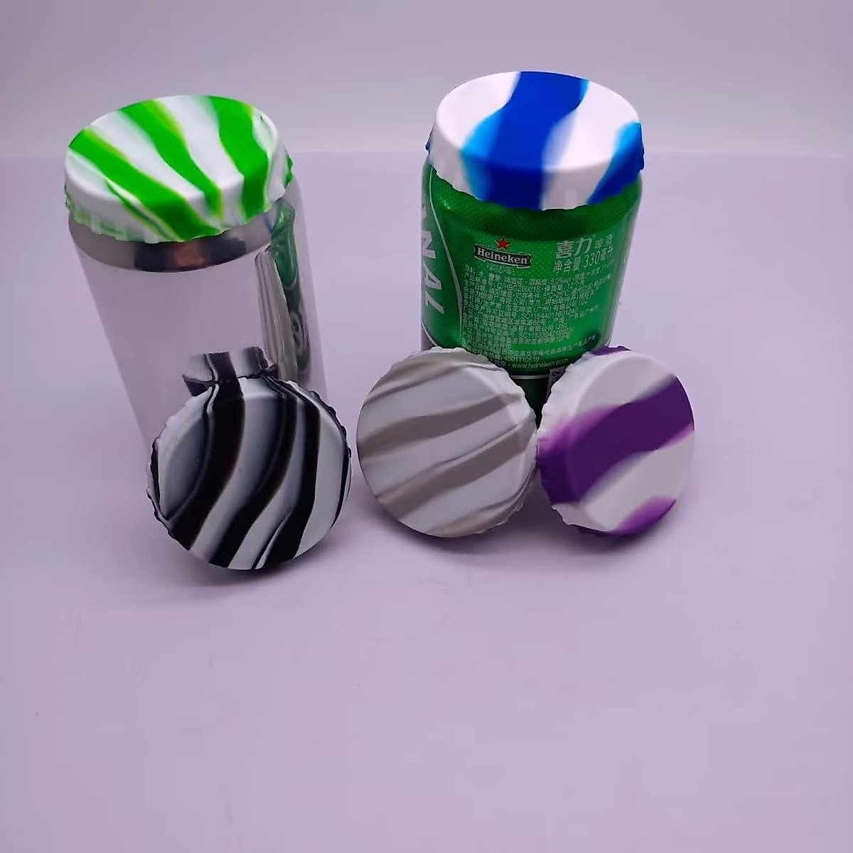 5 pcs Soda / Beverage / Beer Can Lids, Can Covers, Can Caps, Can Stopper/ Can Saver, Fits standard soda cans, a2055