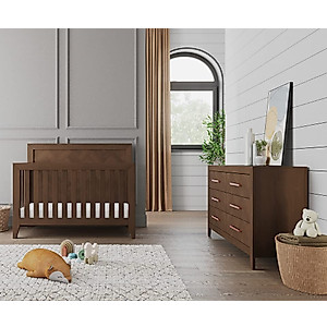 Child Craft Kieran 4-in-1 Convertible Crib, Toasted Chestnut Brown