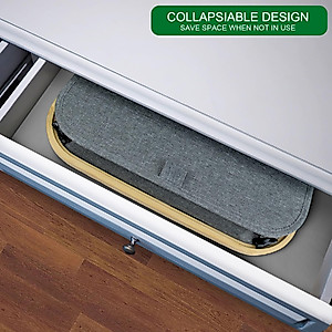 ZHSX Laundry Hamper/Basket with Lid, 100L Large Laundry Hamper/Basket/Bin with Bamboo Handle, Foldable Clothes Basket Organizer with Two Removable Inner Bags, Odor-Resistant and Waterproof(Grey)