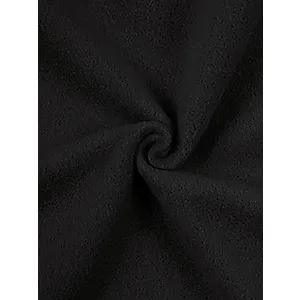 LASLULU Womens Fuzzy Cropped Hoodies Sport Athletic Zip Up Hoodie Stand Collar Sweater Fleece Lined Sweatshirt Long Sleeve Pullover Tops Pockets(Black-Medium)