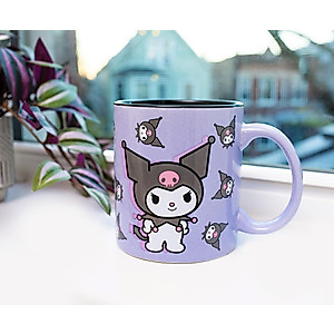 Toynk Sanrio Hello kitty and friends Kuromi Purple Ceramic Mug | Holds 20 Ounces