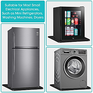 Haxmdfa Mini Fridge Silicone Mat 24''x24 X0.6'' Under Refrigerator Mat Silicone Refrigerator Floor Mat Freezer Protect From Appliance Leaks Water Spills (Black)