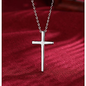 XOYOYZU Small Cross Pendant Necklace for Women Simple Cross Necklaces Mothers Day Birthday Jewelry for Women