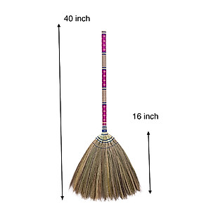 SN SKENNOVA - Asian Handmade Brooms, Sustainable Cleaning Solution (Thai Pink Pastel)