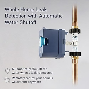Moen 900-002 Flo Smart Water Monitor and Automatic Shutoff Sensor, Wi-Fi Connected Water Leak Detector for 1-1/4-Inch Diameter Pipe