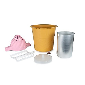 Nostalgia Electric Ice Cream Maker - Old Fashioned Soft Serve Ice Cream Machine Makes Frozen Yogurt or Gelato in Minutes - Fun Kitchen Appliance - Pink - 4 Quart