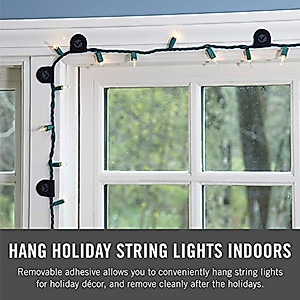 VELCRO Brand Cord Keepers | Soft Nylon Cable Clips Organize Wires in Home, Office, Desk or Nightstand | Removable Adhesive Back Holds Secure, Removes Clean | 10pk, Black