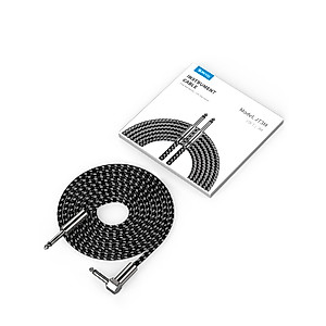 New bee Guitar Cable 2 Pack 20 ft Electric Instrument Cable Bass AMP Cord 1/4 Straight to Right for Electric Guitar, Bass Guitar, Electric Mandolin, Pro Audio