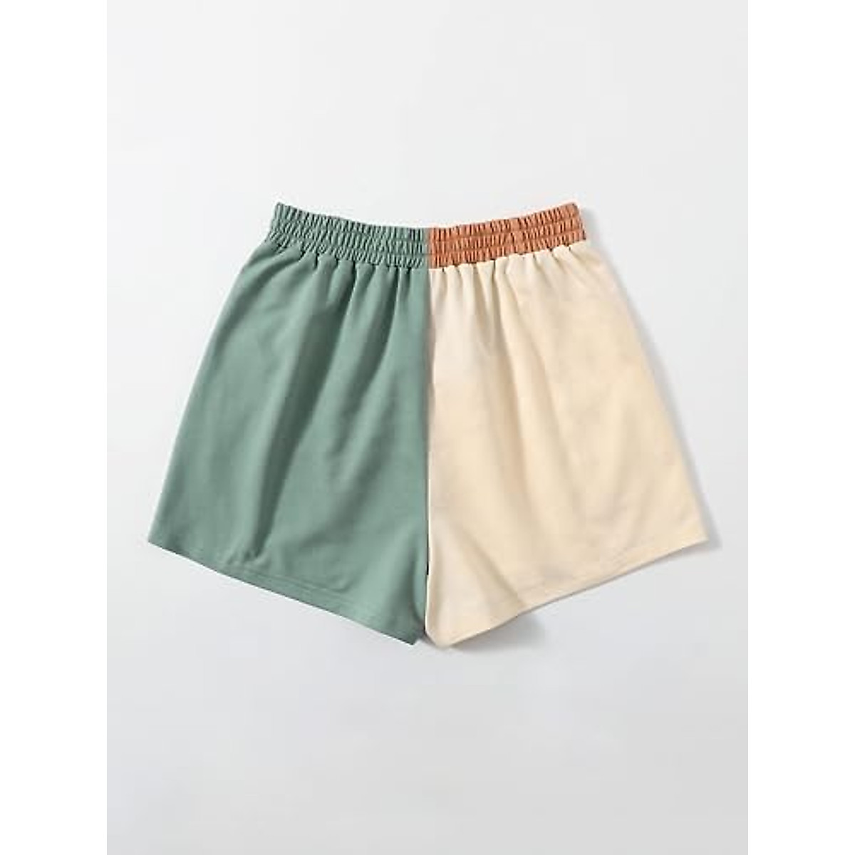 SOLY HUX Women's Casual Elastic Shorts Running High Waisted Color Block Sweat Shorts with Pockets Multicoloured S