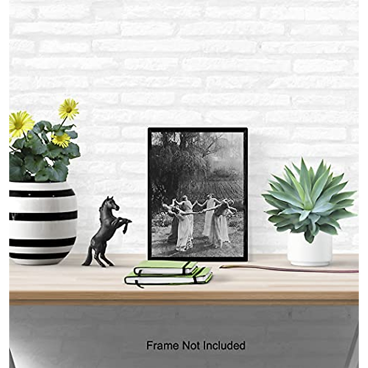 Witchy Pagan Wall Art & Decor - LARGE 11x14 - Witch Coven - Wiccan Wicca Decor - Gift for Witchcraft and Black Magic Fans - Gothic Pagan Wall Art - Goth Room Decor - Creepy Scary Vintage Picture Photo