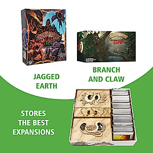 TowerRex Board Game Organizer for Spirit Island Board Game Box, Jagged Earth Expansion, Branch and Claw Expansion, Spirit Island Board Game Components, Tokens, Cards, Spirit Island boardgame