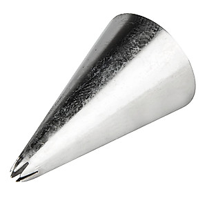 Restaurantware Pastry Tek Leaf Icing Tip 1 Reusable Piping Tip - #73 Dent-Resistant Stainless Steel Decorating Cake Tip Dishwasher-Safe Decorate Cupcakes Cakes or Cookies
