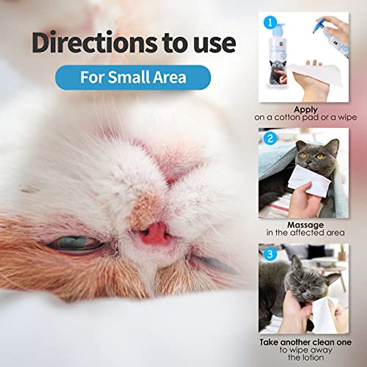 Mooncat Kitten & Cat Acne Chin Treatment | First Cuztomized Cat Acne Cleanse Lotion | Pionner in Cat Care Stuff | Concentrated Solution for Cat Chin & Tail | Prevention for Cats Acne -5 fl oz(150ml)