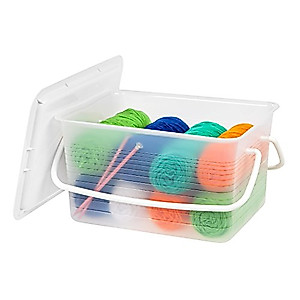 Large Stacking Basketwith Handles, Clear