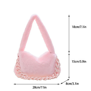 Shoulr Bags for Women P Tote Unrarm Bags t Fluffy Casl Shoulr s