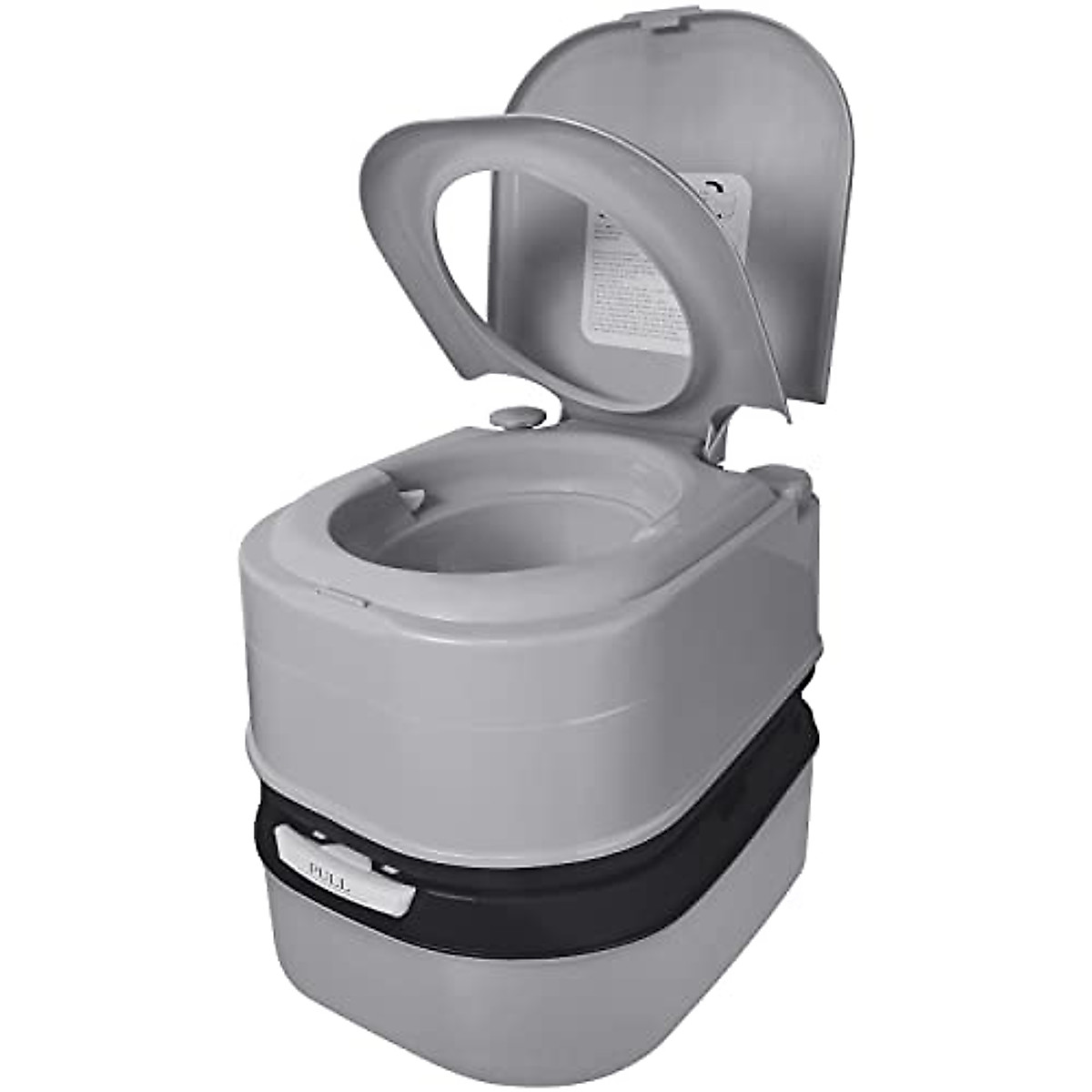 Mupera Outdoor Portable Toilet - Upgraded Portable Camping Toilet, 6.4 Gallon Waste Tank, Double-outlet Anti-leak with Level Indicator Travel RV Potty for RV Camping Traveling Boating Fishing, Grey