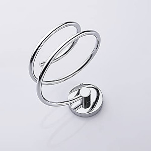 YUESIMATE Hair Dryer Holder Wall Mounted Bathroom or Bedroom Hairdryer Hanging Rack Hair Dryer Organizer Blower Dryer Organizer Universal Size,Chrome