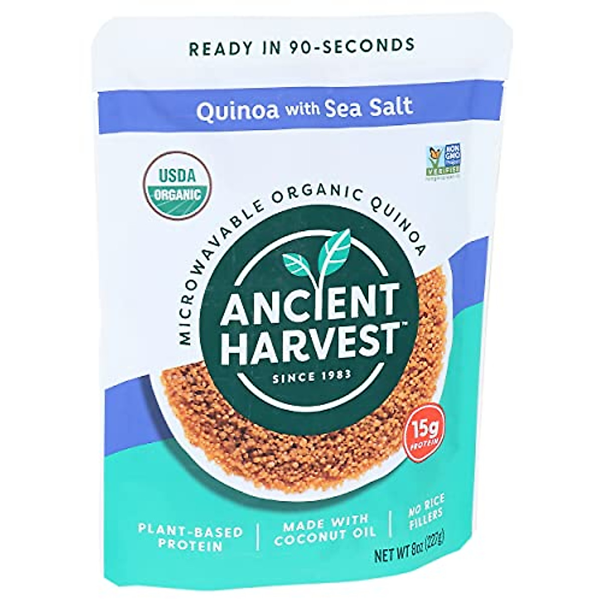 Ancient Harvest, Quinoa Sea Salt Organic Micro, 8 oz