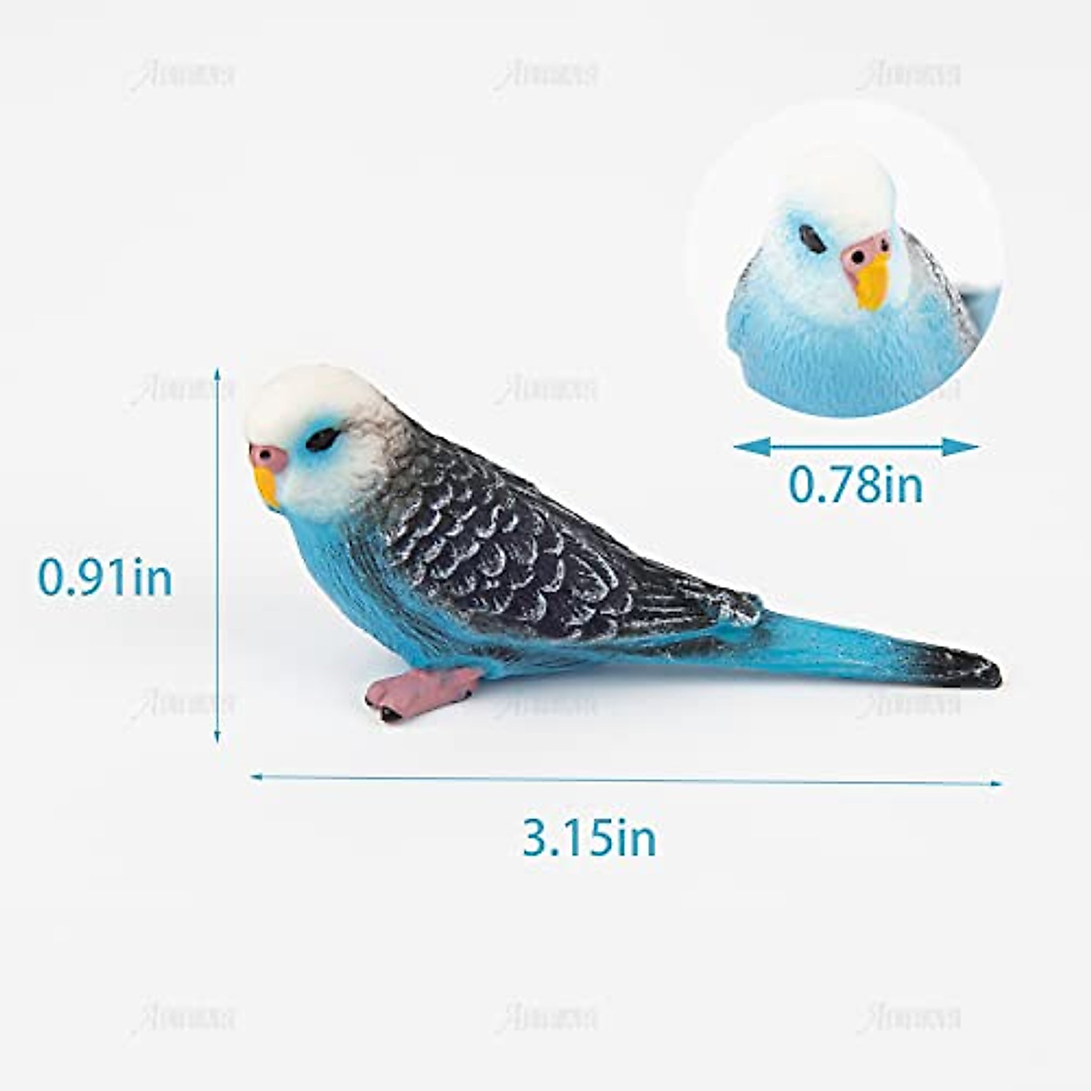 AUEAR, 4 Pack Bird Decorative Figurines, Mini Cute Fake Parrot Bird Parakeet Animal Model Toys Home Decor Garden Cake Decoration