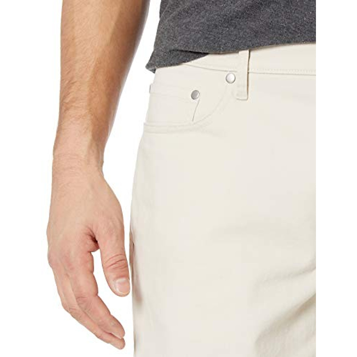 Amazon Essentials Men's Slim-Fit 7" Inseam Stretch 5-Pocket Short, Stone, 36