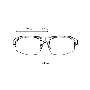 bollé BS003004 Bolt 2.0 Sport Bike Sunglasses, Titanium Matte - Volt+ Ultraviolet Cat 4