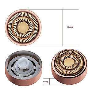 Replacement Heads for Finishing Touch Flawless Facial Hair Remover Shaver for Women, Gen 2, Rose Gold - Pack of 4