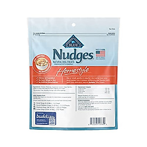 Blue Buffalo Nudges Homestyle Natural Dog Treats, Chicken, 16oz Bag