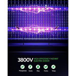 Buzbug LED Bug Zapper Outdoor Indoor, Rechargeable 5200mAh Battery, Durable 10 Years Lifespan Lamp, Portable Camping Mosquito Zapper, Fly Trap Mosquito Trap, Fly Killer Fly Zapper -MA015C