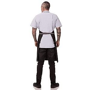 Chef Works Unisex Bronx Bib Apron, Black, One Size