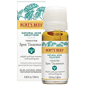 Burt's Bees Natural Acne Solutions Targeted and Minimizing Spot Treatment for Oily Skin, 0.26 Oz (Package May Vary)