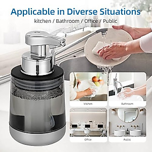Automatic Soap Dispenser Touchless: 10oz Liquid Soap Dispenser, Hand Free Soap Dispenser Rechargeable Soap Dispenser, for Bathroom, Kitchen, Hotel…