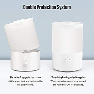 MegaWise Cool Mist Humidifiers, 3.5L Top Refill Ultrasonic humidifier for Bedroom, Baby Room, Office