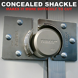 Trimax THPXL Hockey Puck Internal Shackle Trailer Door Lock - Rekeyable