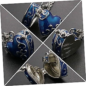 Garneck 3pcs Ashes Pendant Pet Memorial Hair Locket Cat Dog Ashes Necklace Ashes Urn Earn Necklace for Ashes Engraved Urn Necklace Pets Ashes to Jewellery Crystal Copper Jewelry Holder
