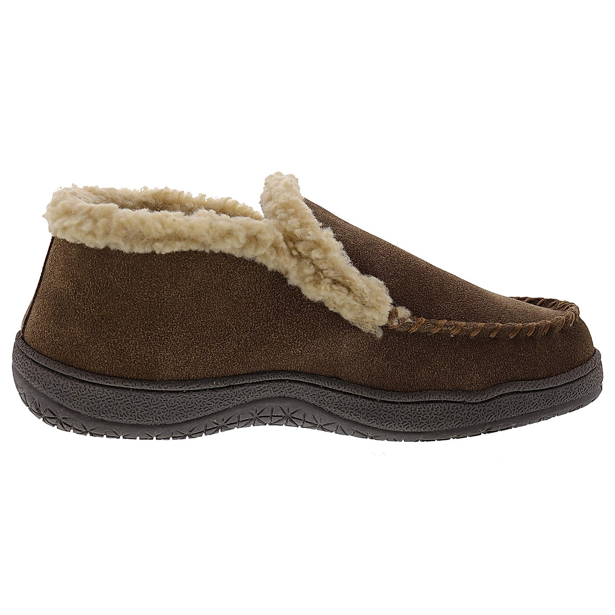 Clarks Sage Suede Moccasin Faux Fur Lining Indoor Outdoor Bootie Slippers (Sage Suede, 12)